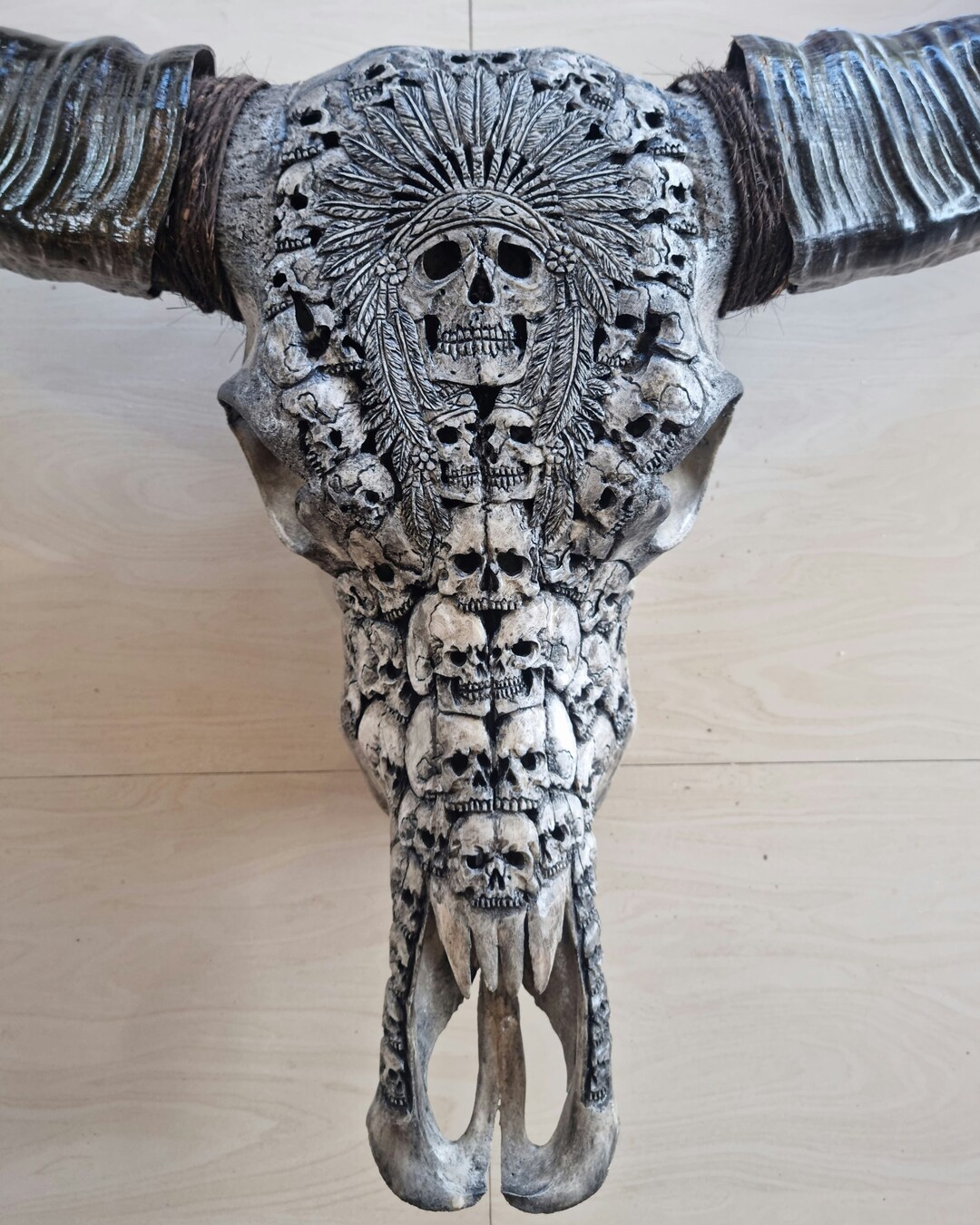 Carve Buffalo Skull Carving Indian Skull - Etsy