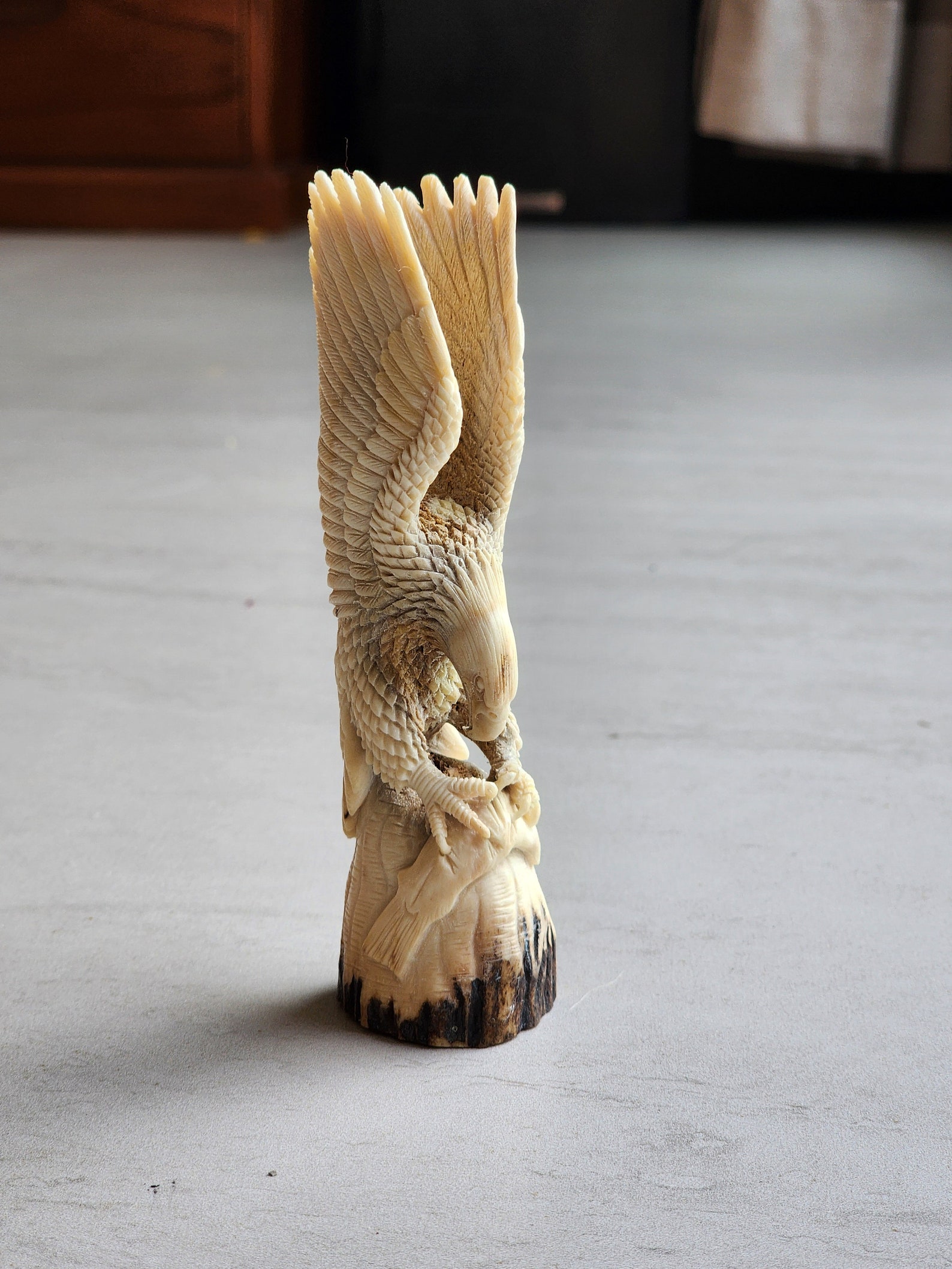 Moose Antler Carving Eagle 3D Sculpthure for Gift - Etsy