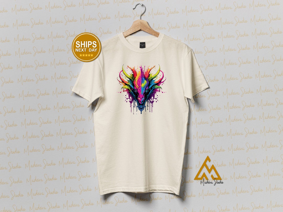 Dragon graphic tees, Mythical creature themed shirts, Fantasy apparel ...