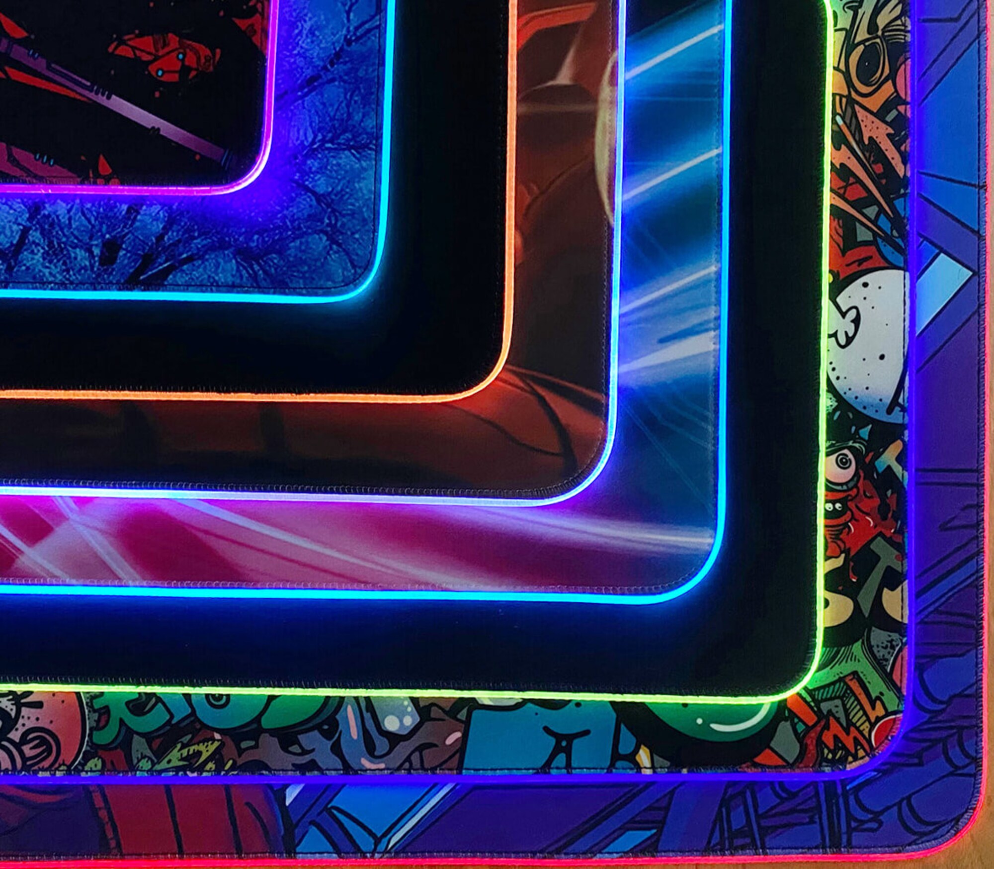 Cyberpunk RGB Gaming Mouse Pad,SteamPunk RGB Gaming Desk Pad ...