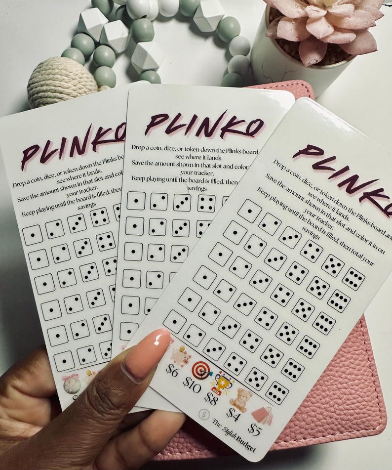 Plinko Savings Challenge – Fun Cash Stuffing Game for Budget Binders ...