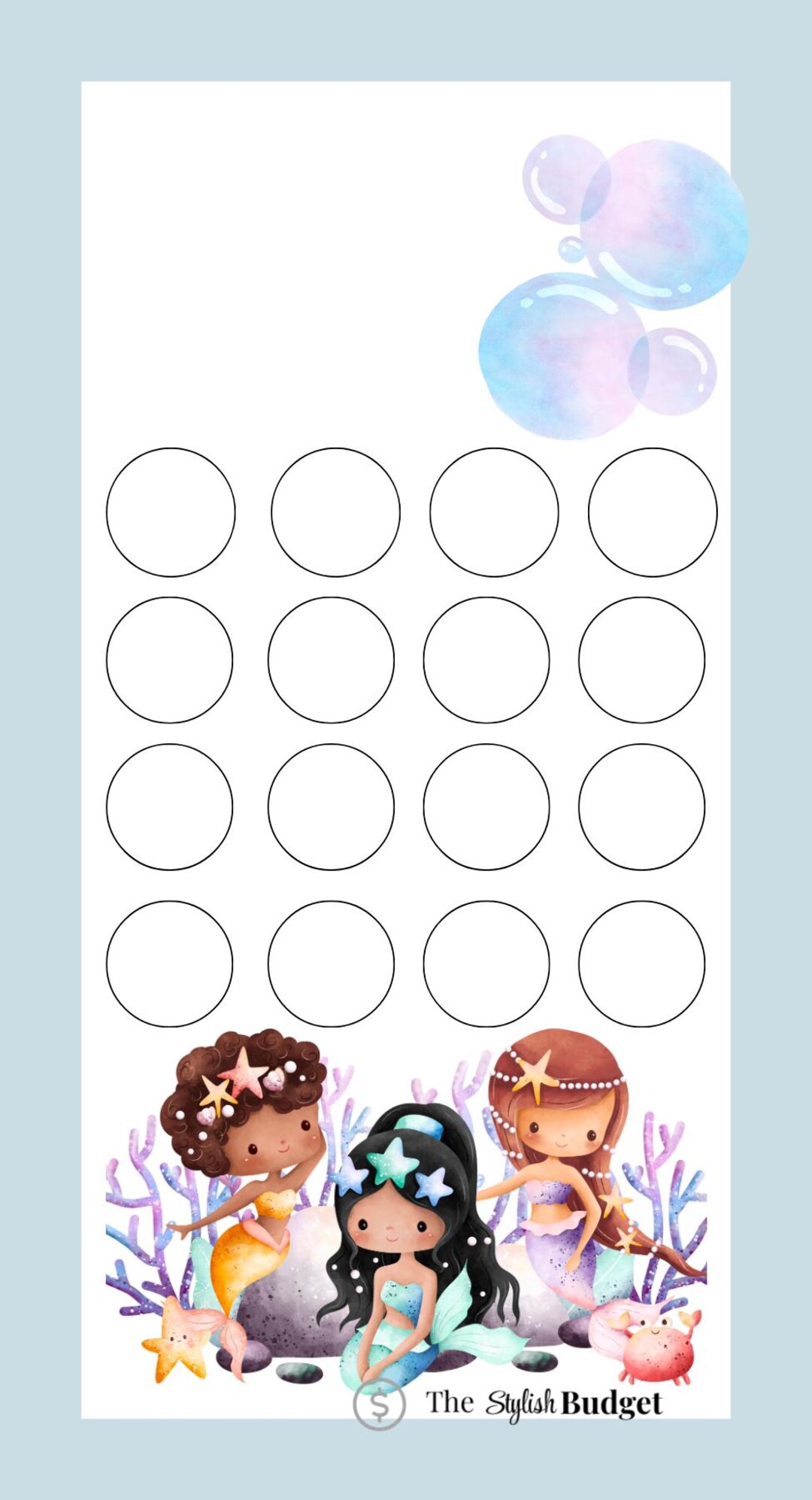 Mermaid Savings Challenge: Ocean Budget Tracker (digital Download) - Etsy