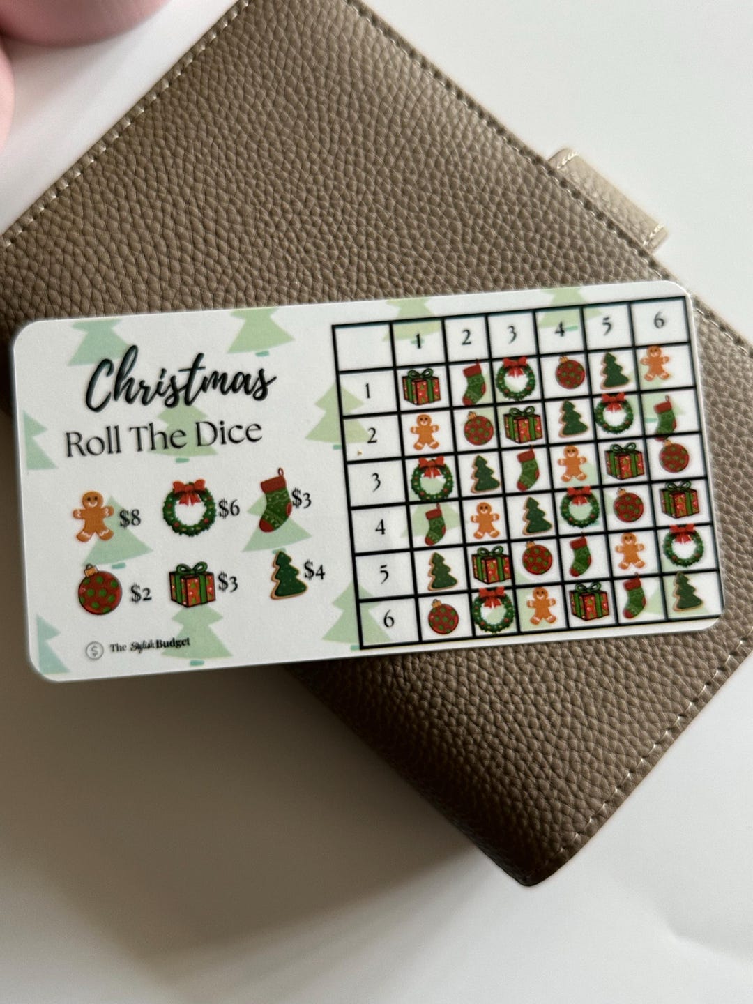 Christmas Roll the Dice:holiday Budget Dice Tracker - Etsy