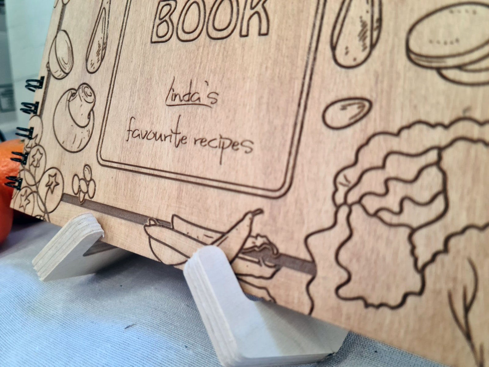 Wood Recipe Book wooden Cookbook Personalized Book Gift - Etsy