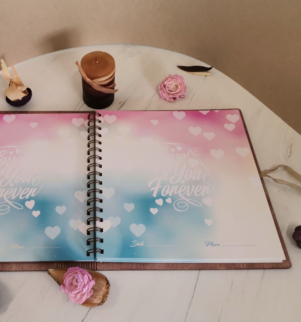 Wood Photo Album Wooden Memory Book Personalized - Etsy