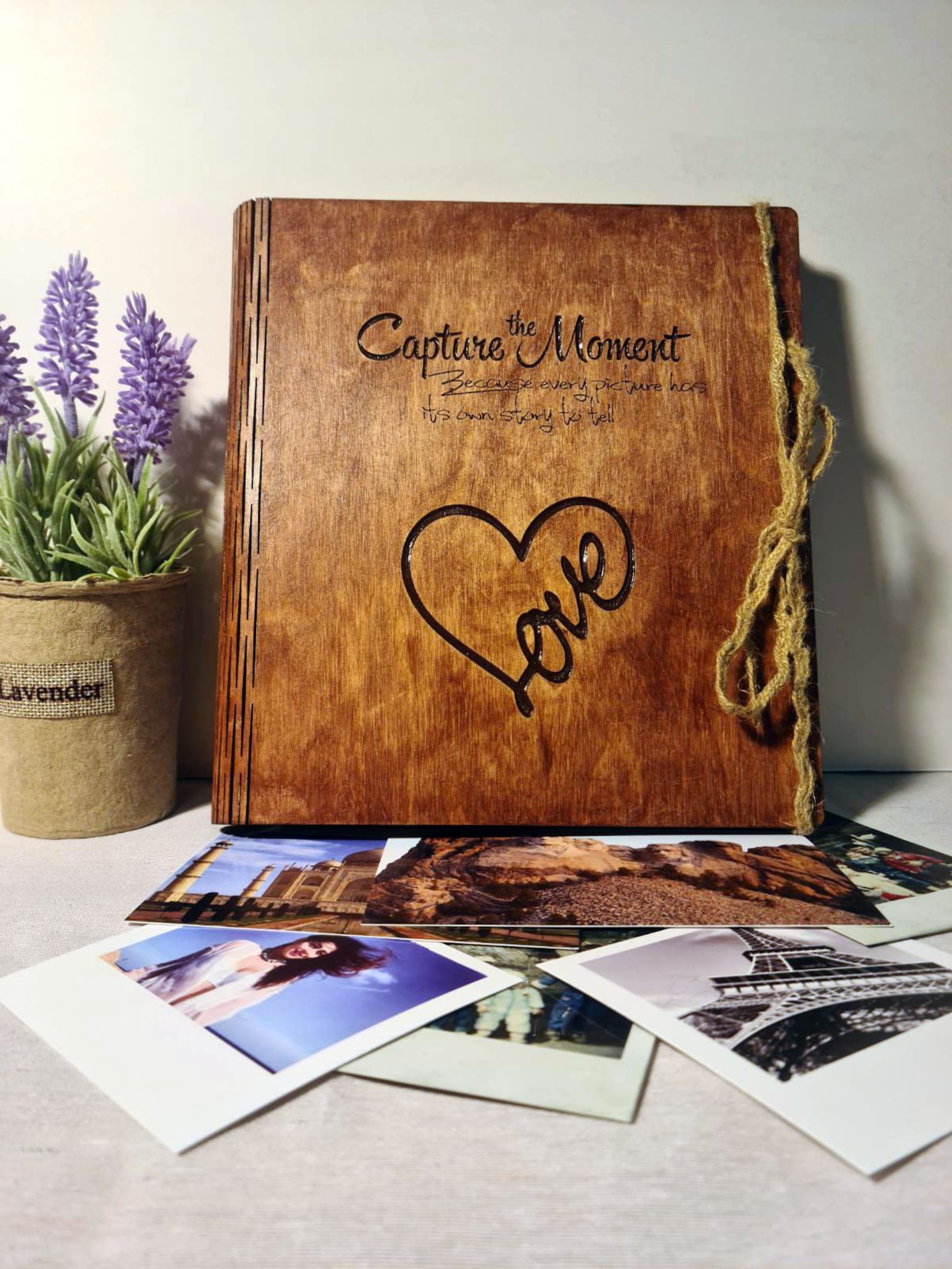 Wood Photo Album Wooden Memory Book Personalized - Etsy Australia