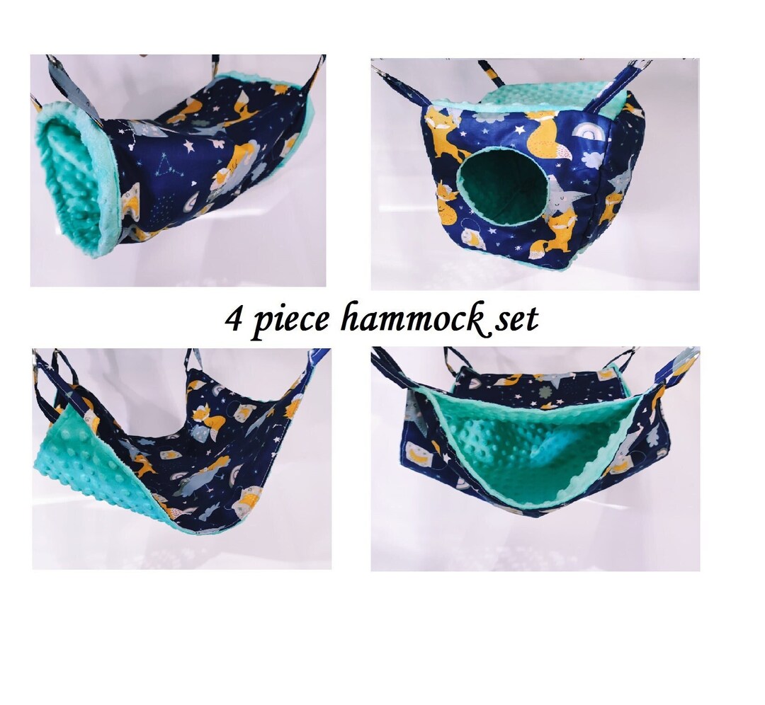 4 PIECE FERRET HAMMOCK Set, Ferret Hammock Bundle, Mice Ferret Gerbil ...