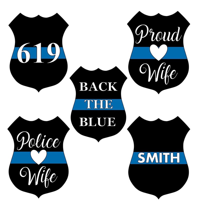 Personalized Custom Police Badge Decals Law Enforcement Thin - Etsy