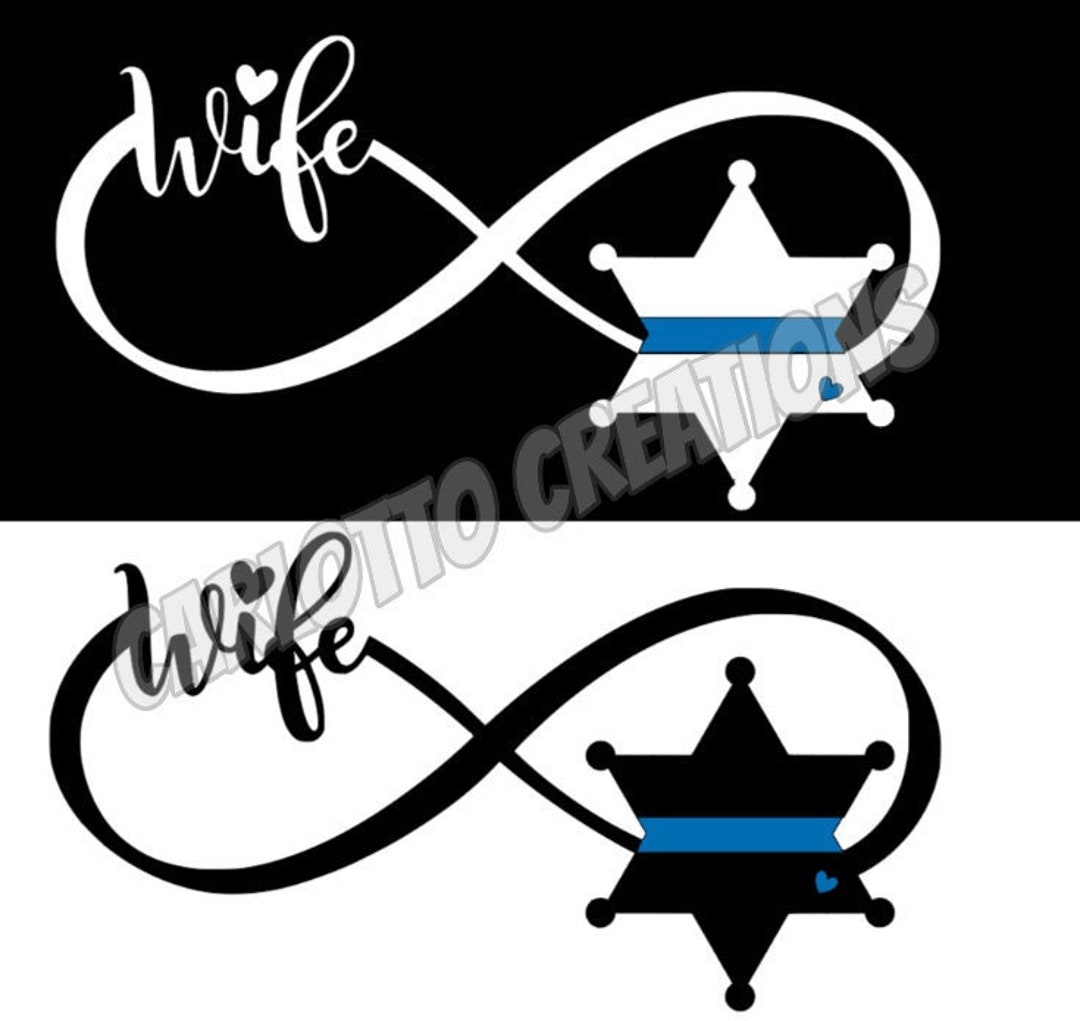 Police Wife Sheriff Decal, Deputy, Back the Blue, Thin Blue Line ...