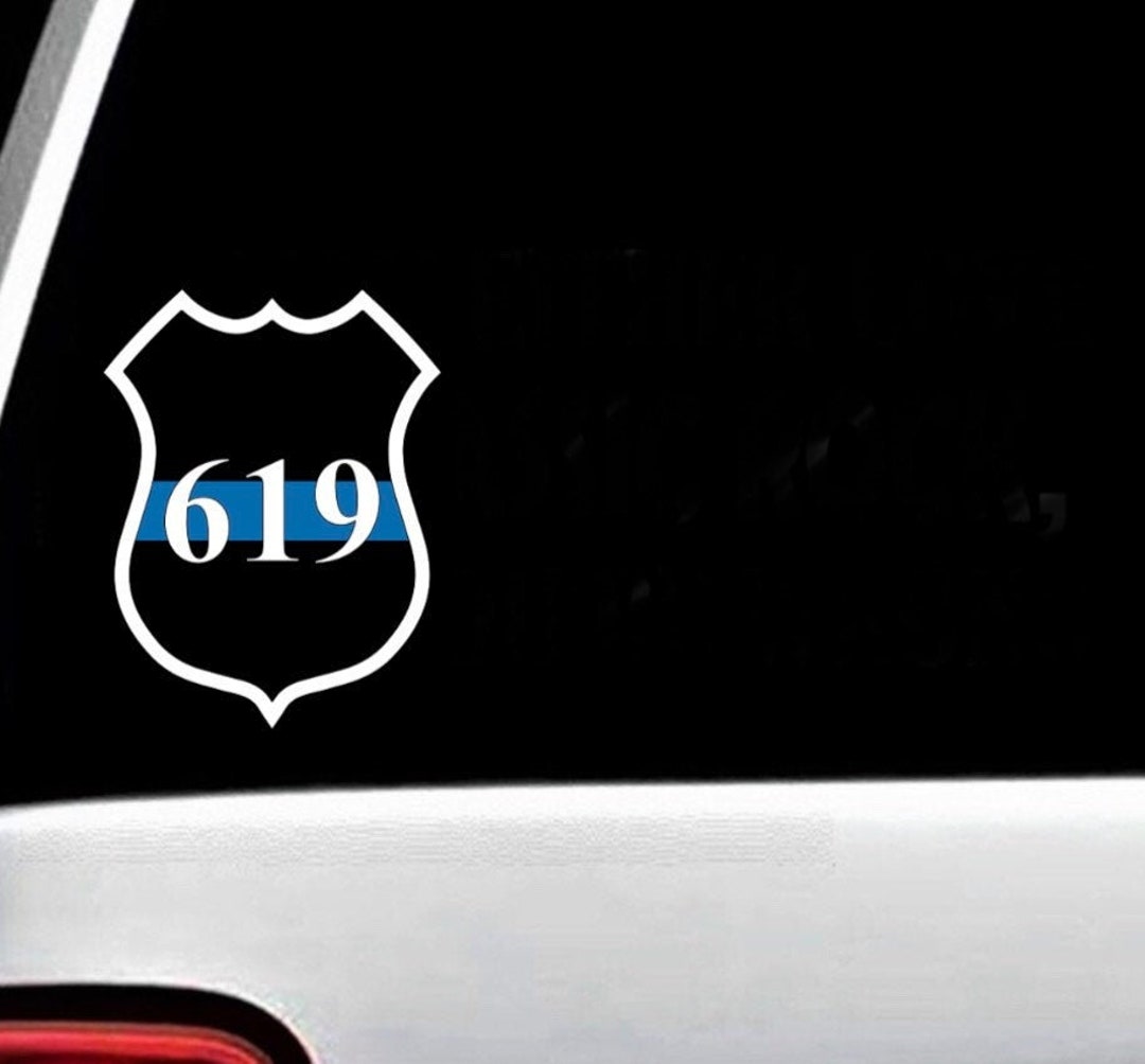 Personalized Custom Police Badge Decals, Law Enforcement, Thin Blue ...