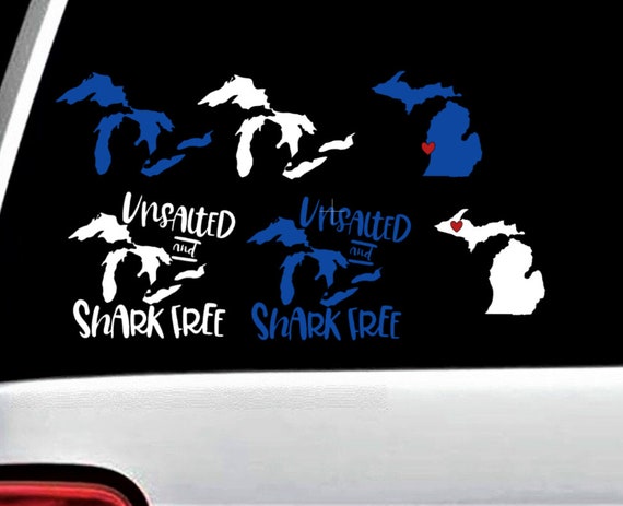 Michigan Decals Great Lakes UP Great Lake State Heart | Etsy