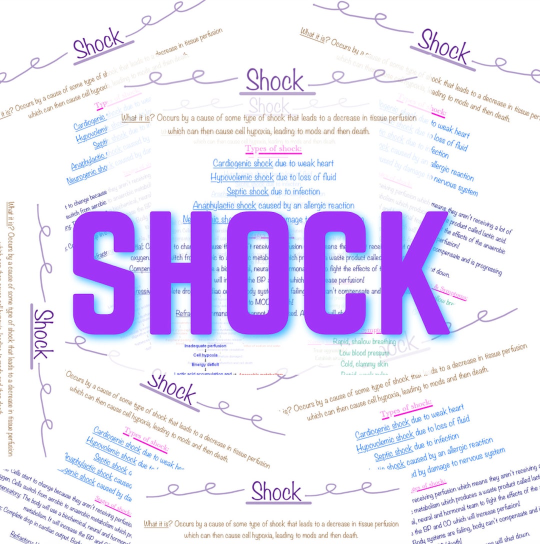 Digital Download Nursing Shock Notes - Etsy