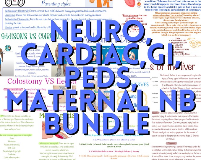 GI Disorder Notes Bundle Study Guide Digital Download - Etsy