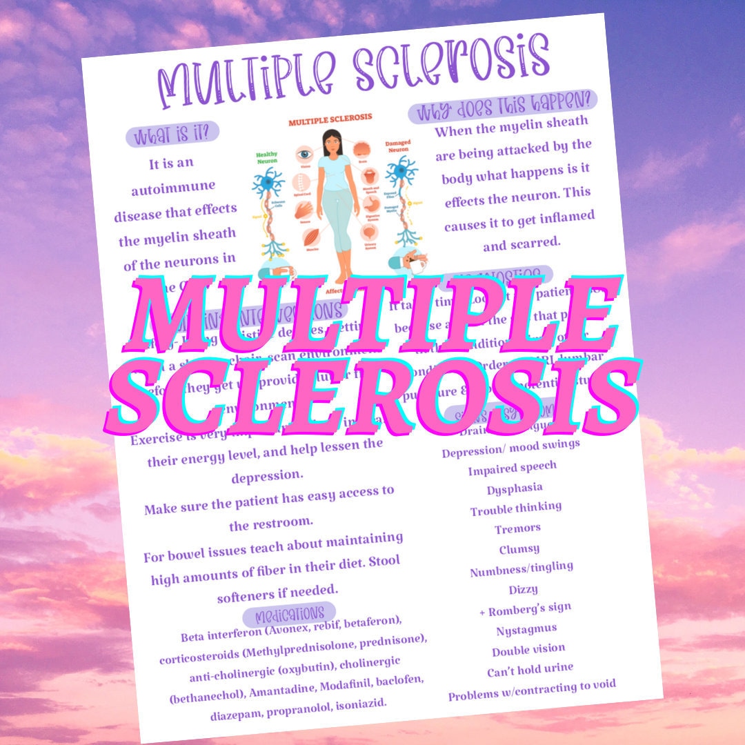 Neurological Disorder Notes - Multiple Sclerosis - Etsy