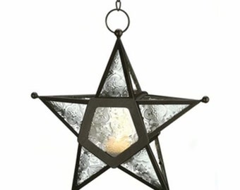 Star Glass Lantern - Etsy