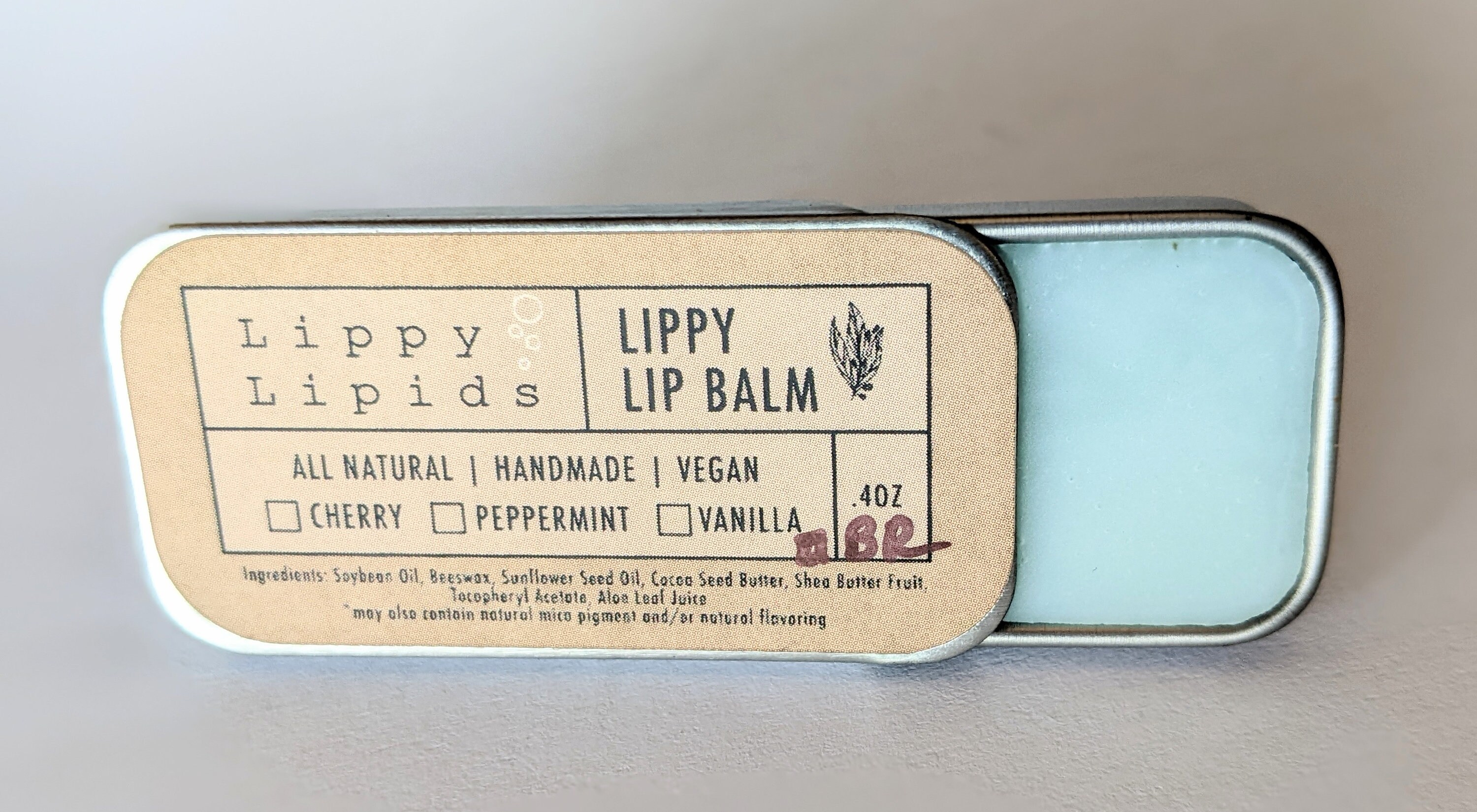 All Natural Lip Balms in Tin Container cherry Blue - Etsy