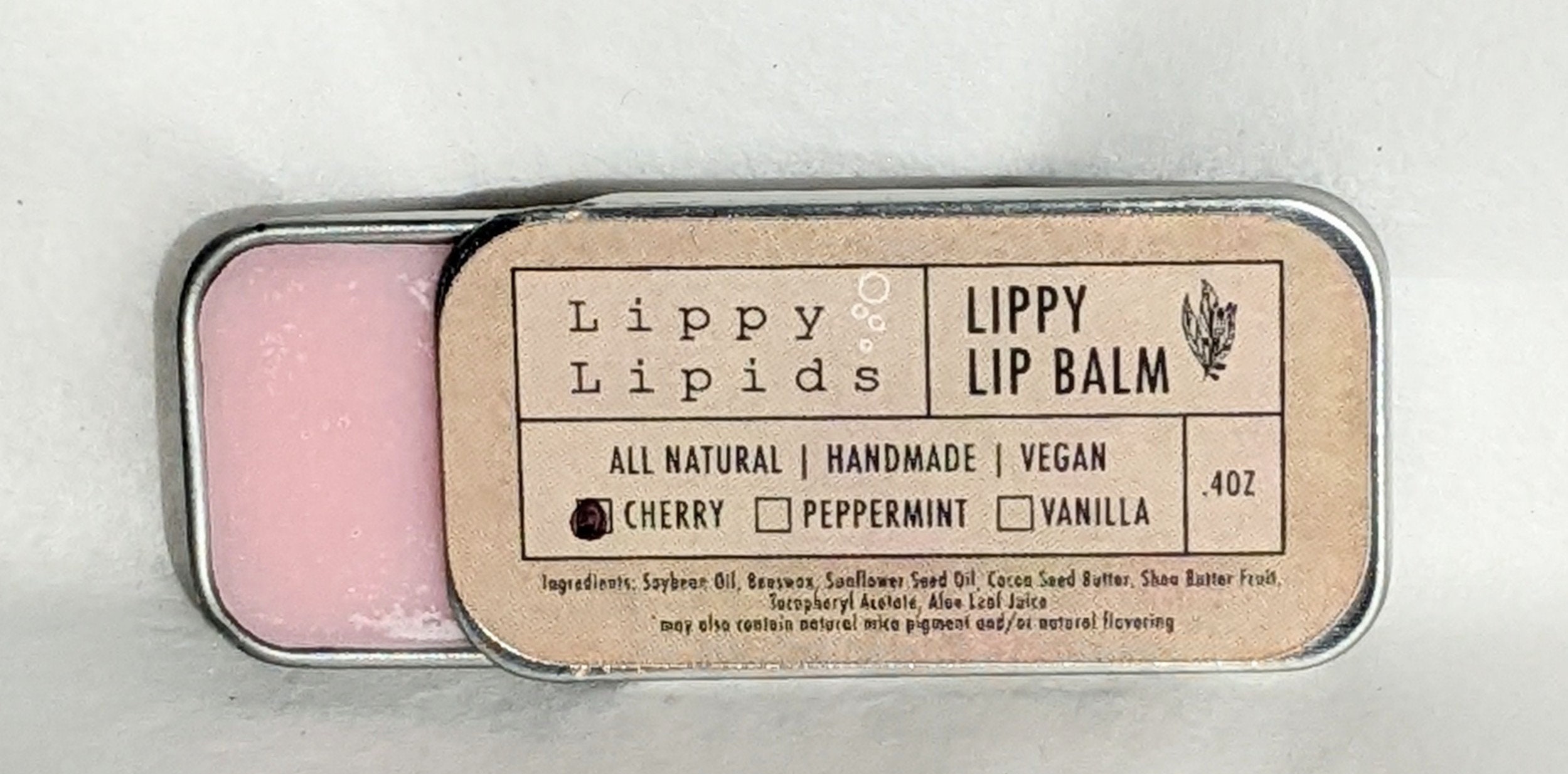All Natural Lip Balms in Tin Container cherry Blue - Etsy