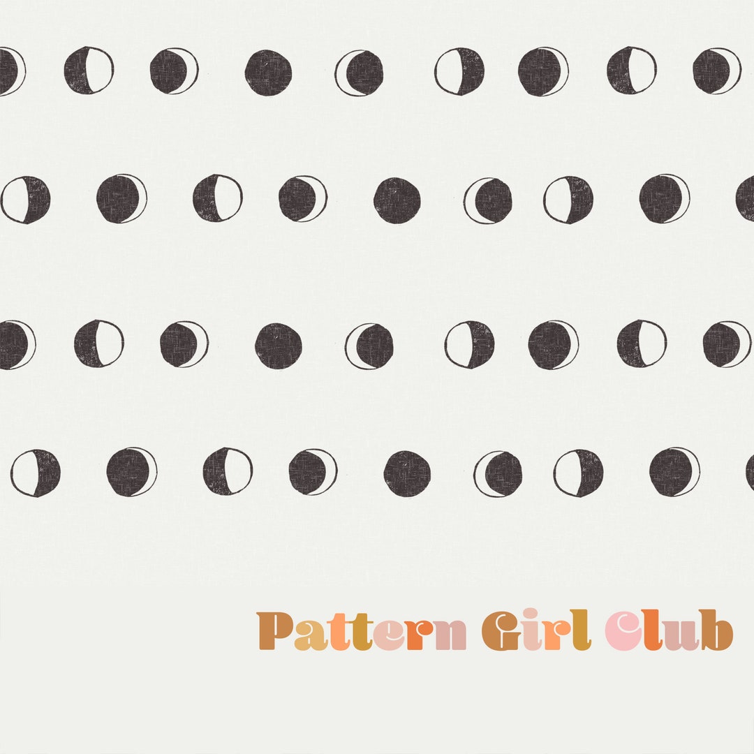 Moon Phases Boho Seamless Repeat Pattern Boho Neutral for Commercial ...