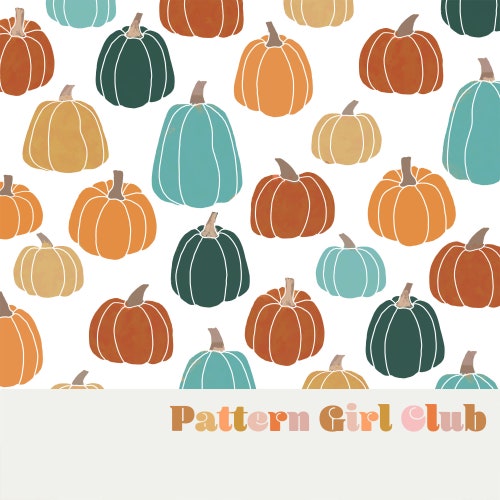 Leopard Print Pumpkins Fall Autumn Seamless Repeat Pattern - Etsy
