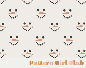 Christmas Snowman Skateboard Christmas Seamless Repeat Pattern Boho ...