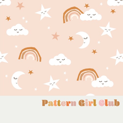 Daisy Blooms Rose Seamless Repeat Pattern Boho Neutral for - Etsy