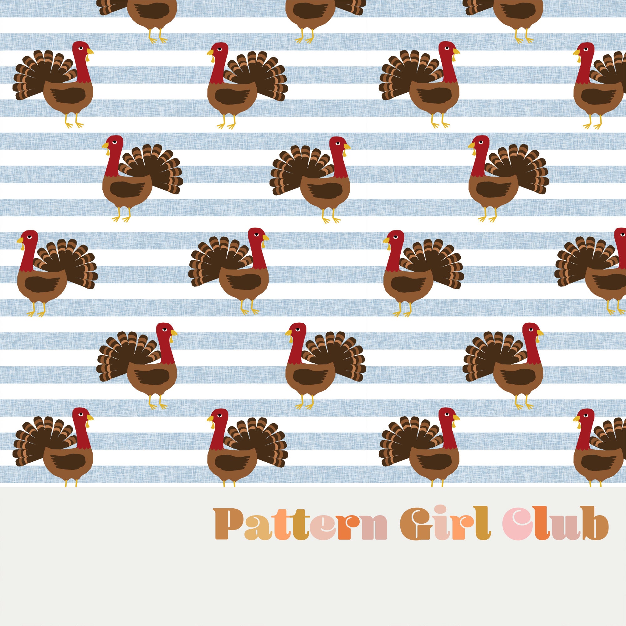 Thanksgiving Stripes Turkey Day Seamless Repeat Pattern Boho | Etsy