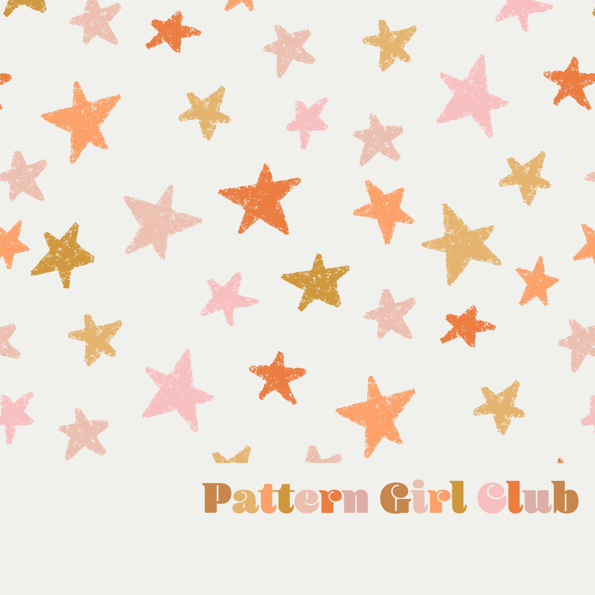 Retro Groovy Stars Seamless Repeat Pattern Boho Neutral for Commercial ...