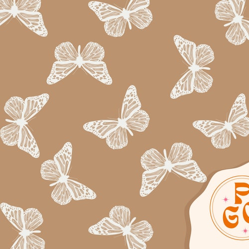 Boho Butterflies Seamless Repeat Pattern Boho Neutral for - Etsy