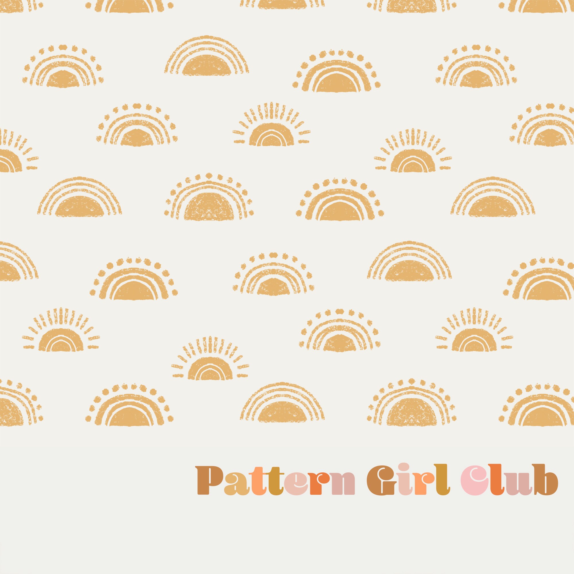 Golden Sunset Boho Summer Seamless Repeat Pattern Boho Neutral - Etsy