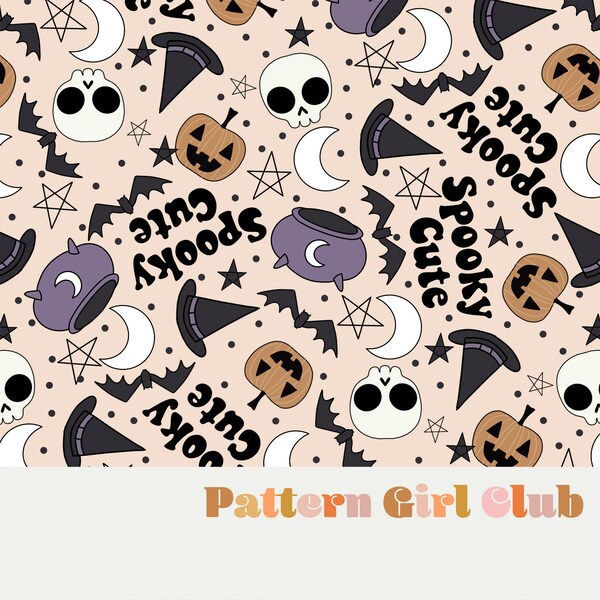 Cute Halloween Digital Paper Halloween Seamless Pattern - Etsy Canada