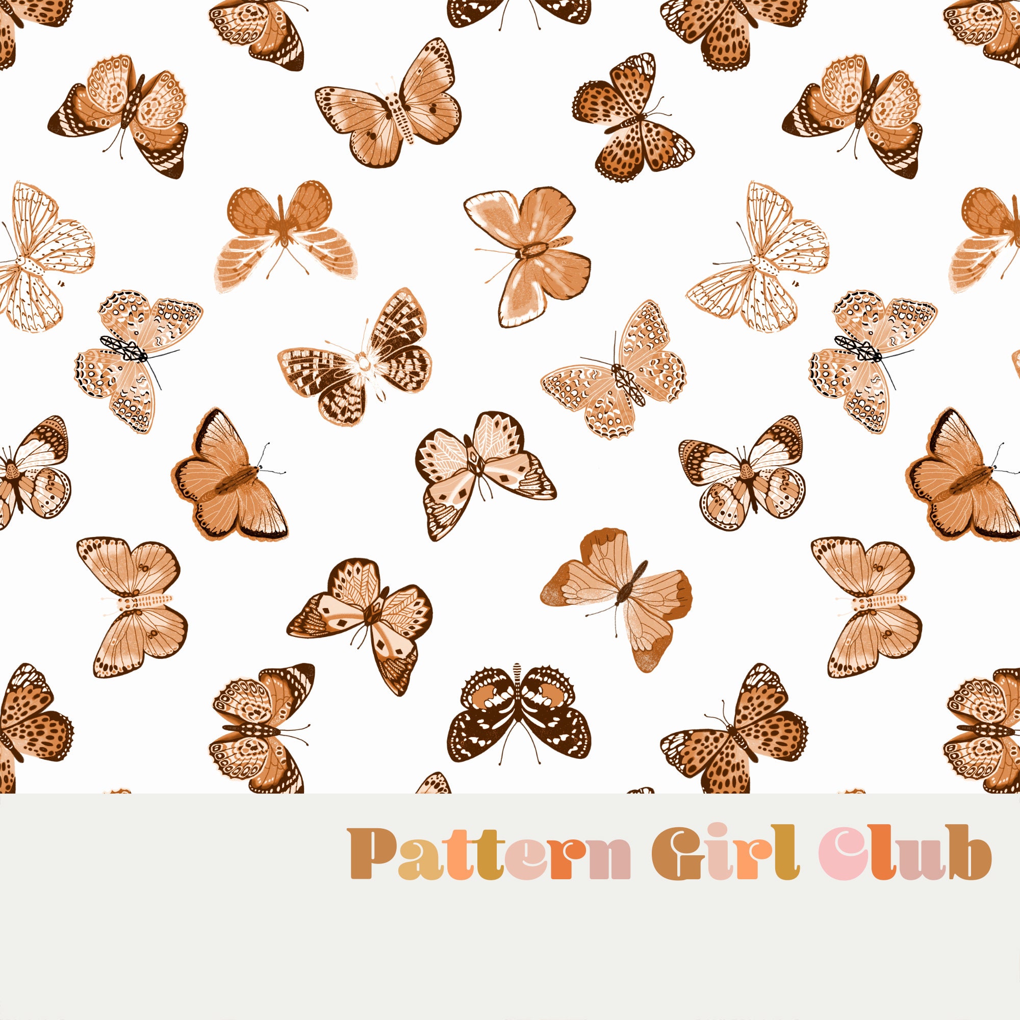 Butterflies Boho Seamless Repeat Pattern Boho Neutral for - Etsy
