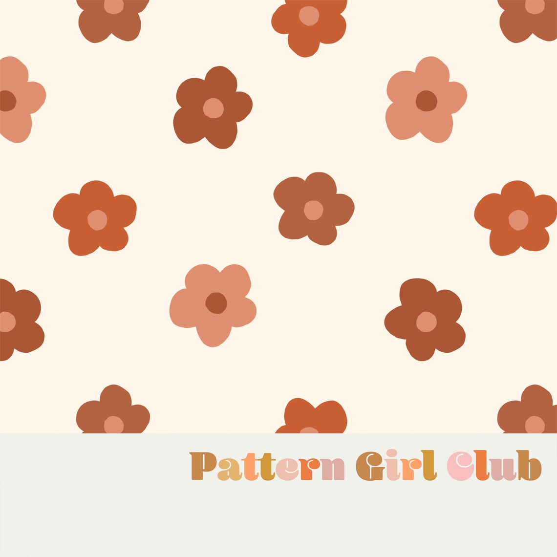 Retro Fall Cottagecore Autumn Daisies Florals Seamless Repeat | Etsy