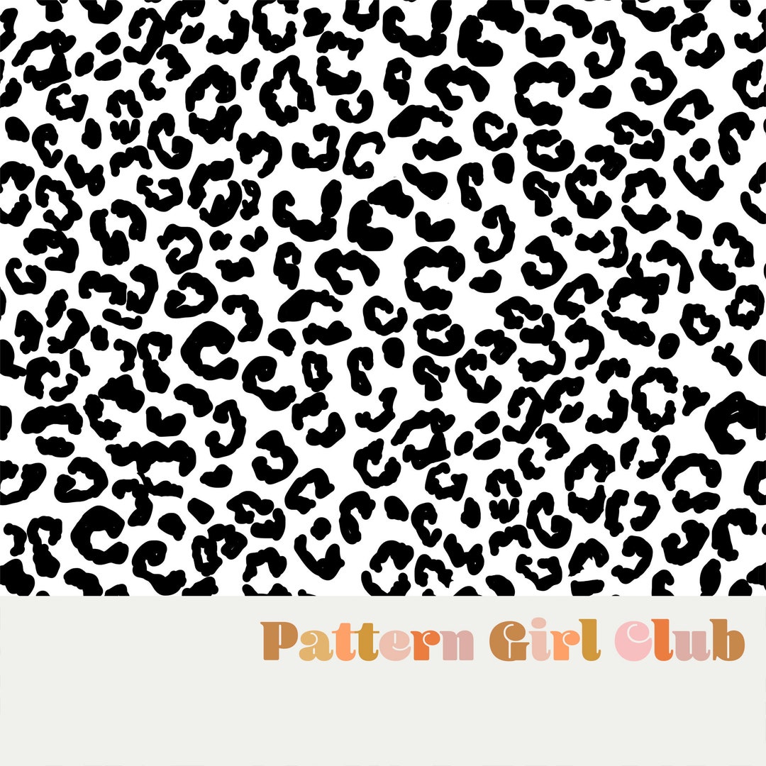 Black and White Cheetah Animal Print Seamless Repeat Pattern for ...