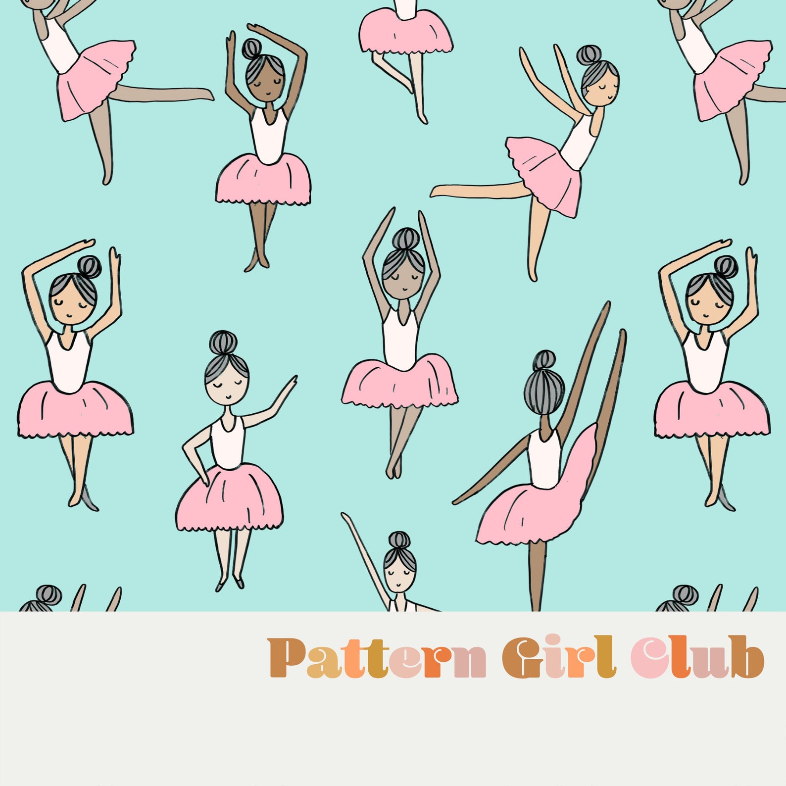 Ballet Ballerina Neutral Ballerina Seamless Repeat Pattern | Etsy