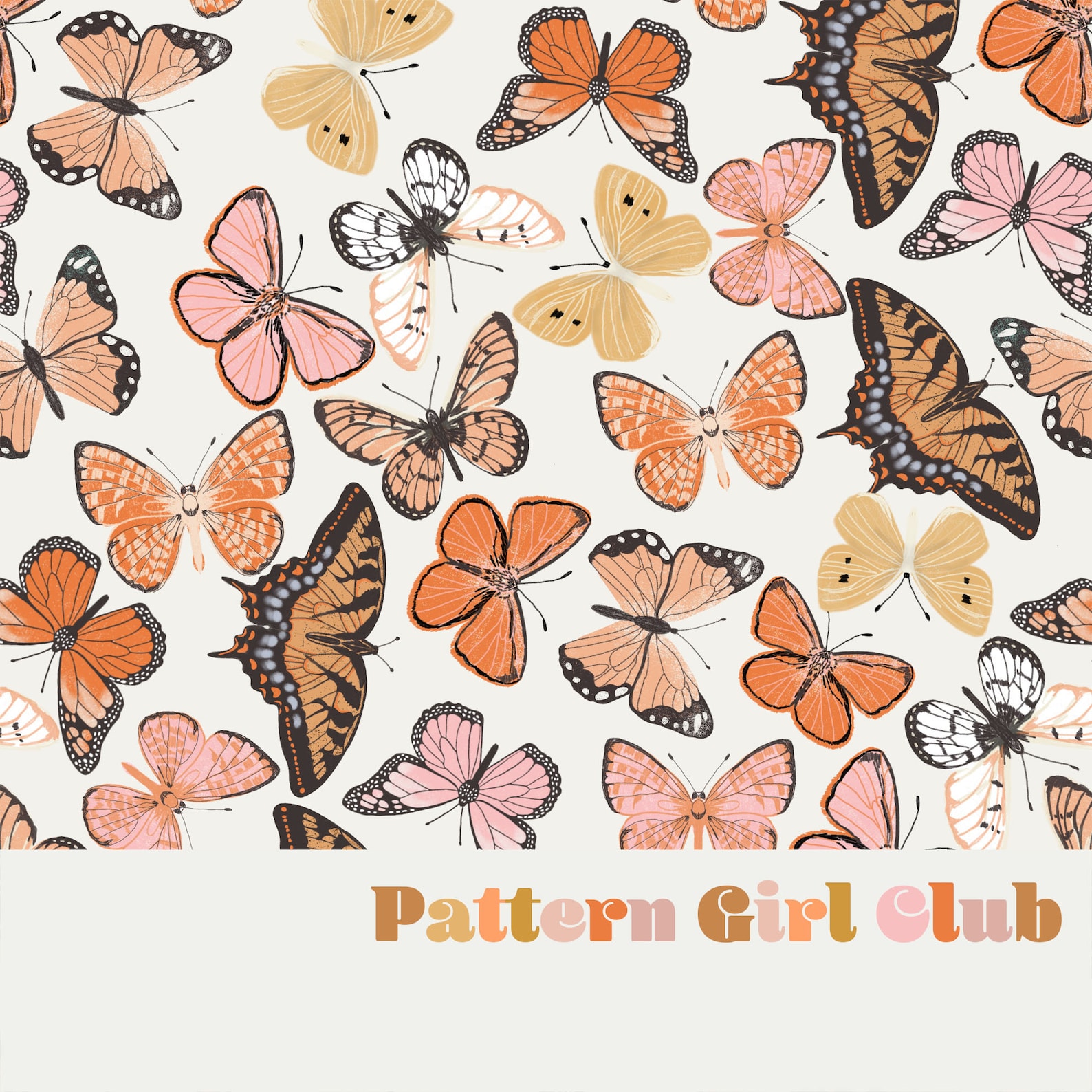 Boho Butterflies Seamless Repeat Pattern Boho Neutral for - Etsy