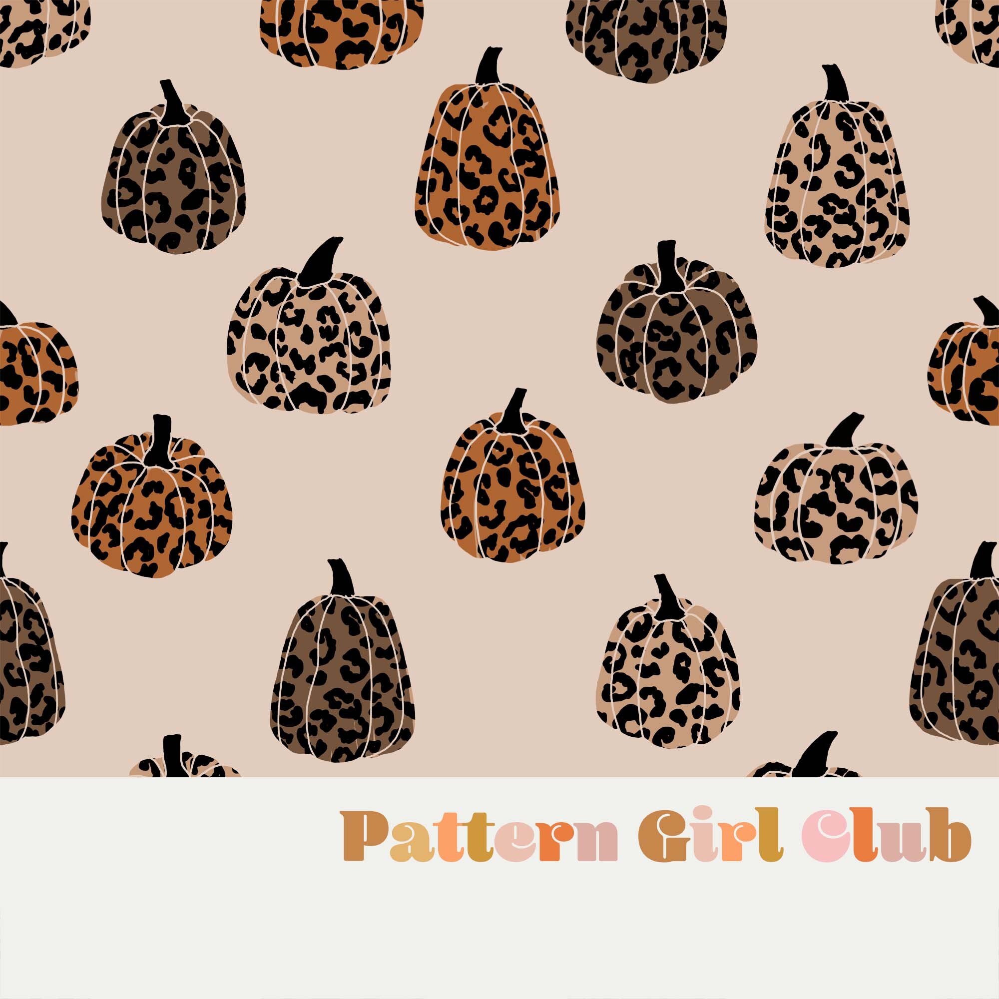 Leopard Print Pumpkins Fall Autumn Seamless Repeat Pattern | Etsy