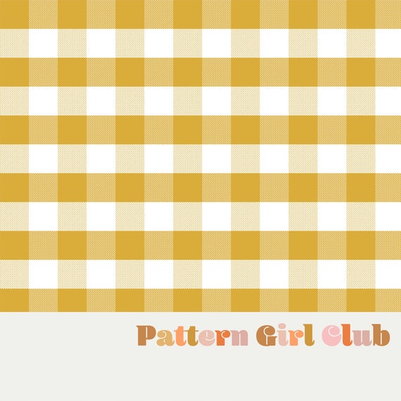 Mustard Check Seamless Repeat Pattern Boho Neutral for | Etsy