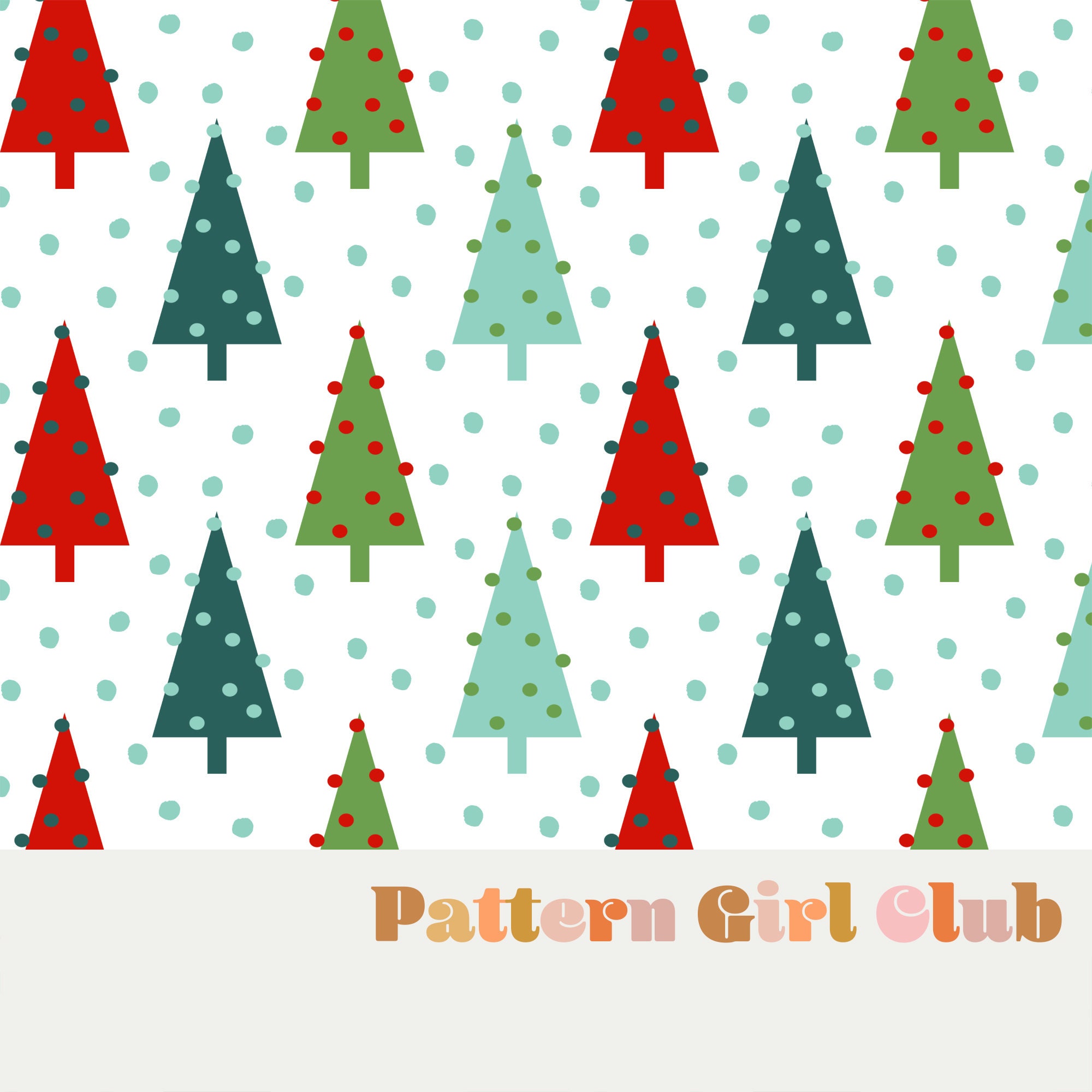 Christmas Trees Seamless Repeat Pattern Boho Neutral for - Etsy