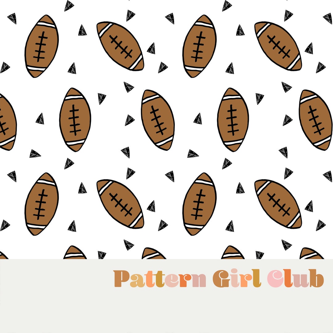Football Sports Fall Seamless Repeat Pattern Boho Neutral for ...
