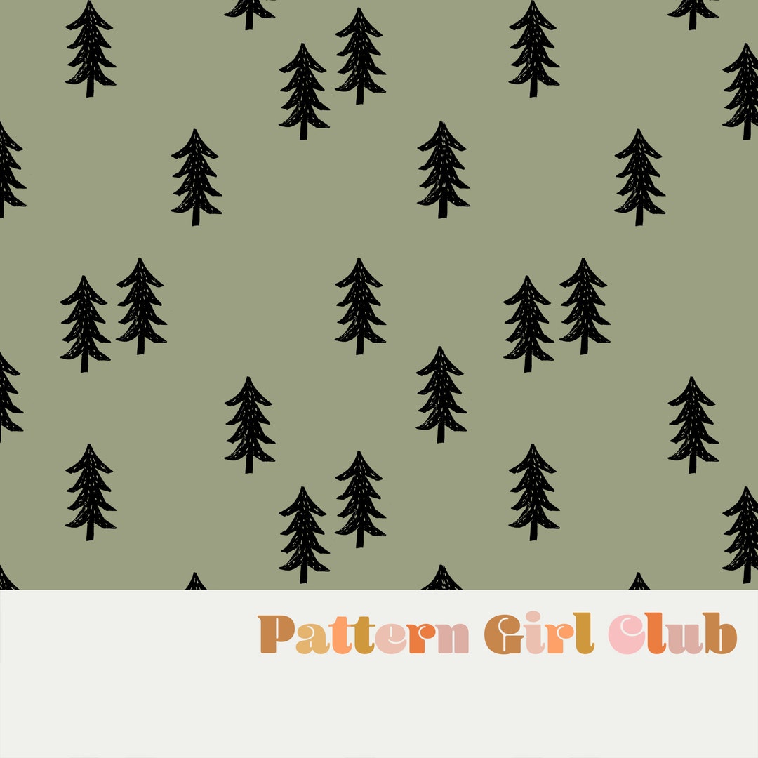 Trees Minimal Tree Pattern Seamless Repeat Pattern Boho Neutral for ...