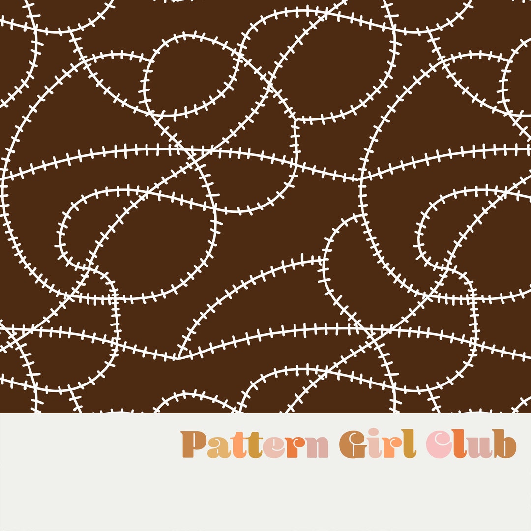 Football Laces Sports Fall Seamless Repeat Pattern Boho Neutral for ...