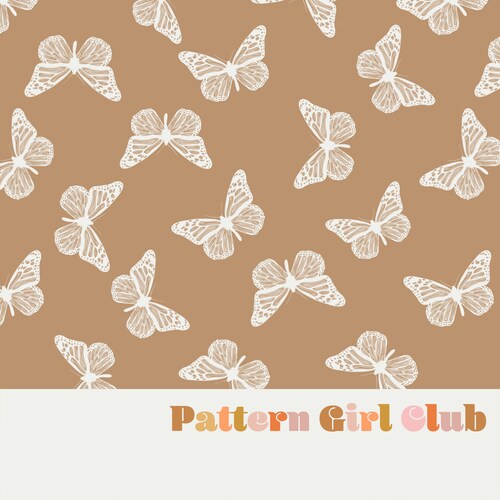 Boho Butterflies Seamless Repeat Pattern Boho Neutral for - Etsy