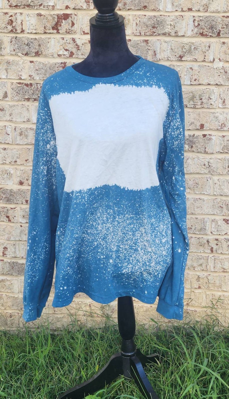 Bleached Long Sleeve-bleached Blank Long Sleeve - Etsy