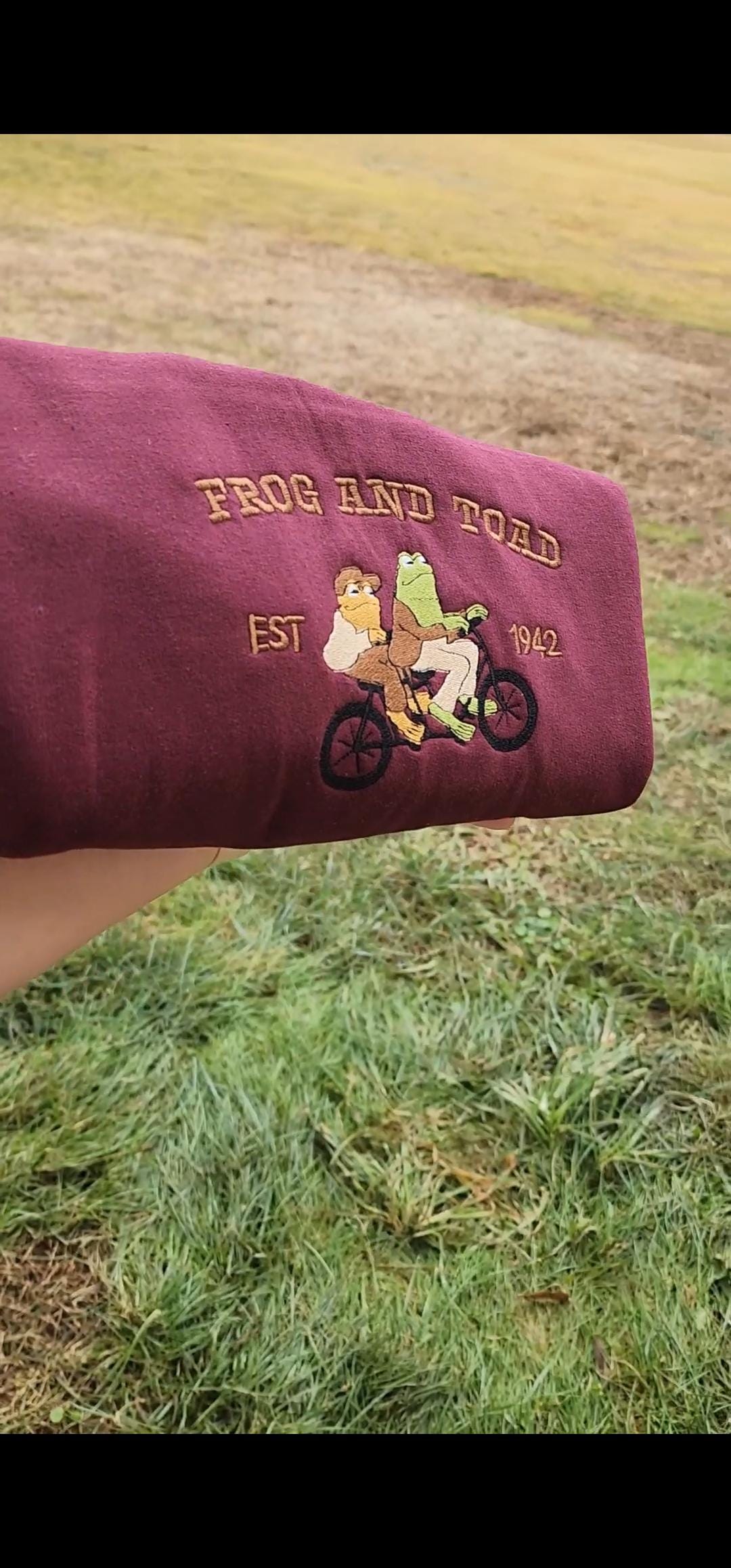 Frog and Toad Embroidered Sweatshirt Cute Cottage Core Sweatshirt ...