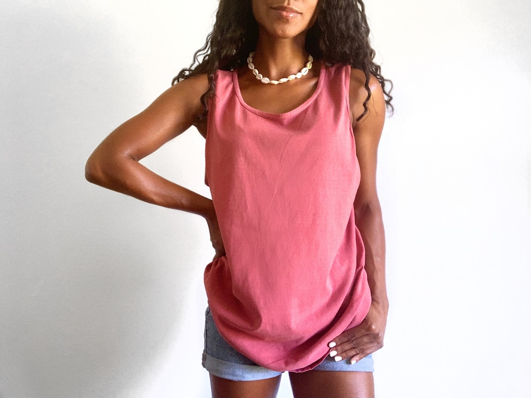 Blank Comfort Colors Tank Tops,100% Cotton Trendy Soft Vintage Washed ...