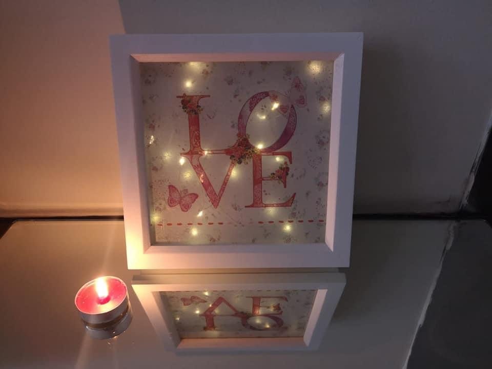Light up Love Frame - Etsy