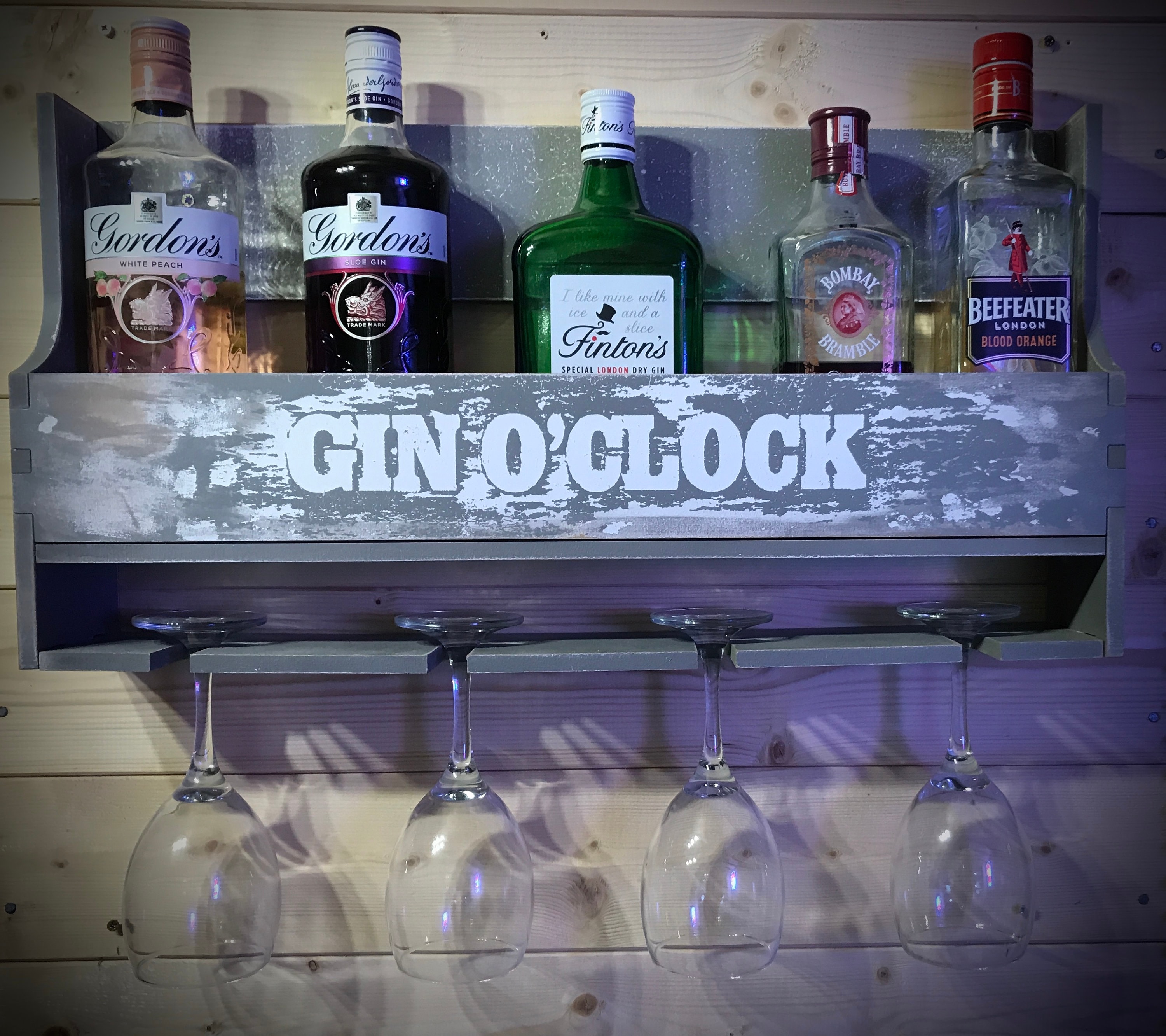 Flat Pack Gin Rack With Glass Holders - Etsy