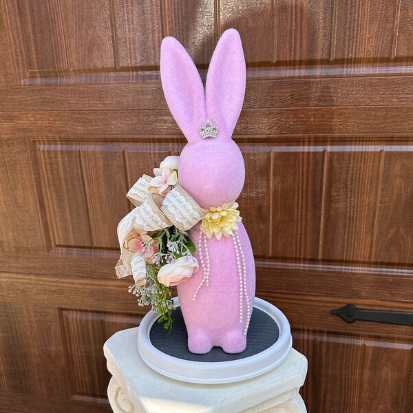 Flocked Bunny - Etsy