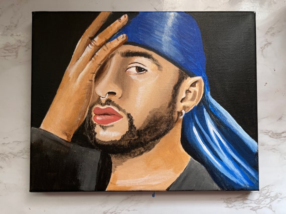 Bad Bunny Painting | Etsy