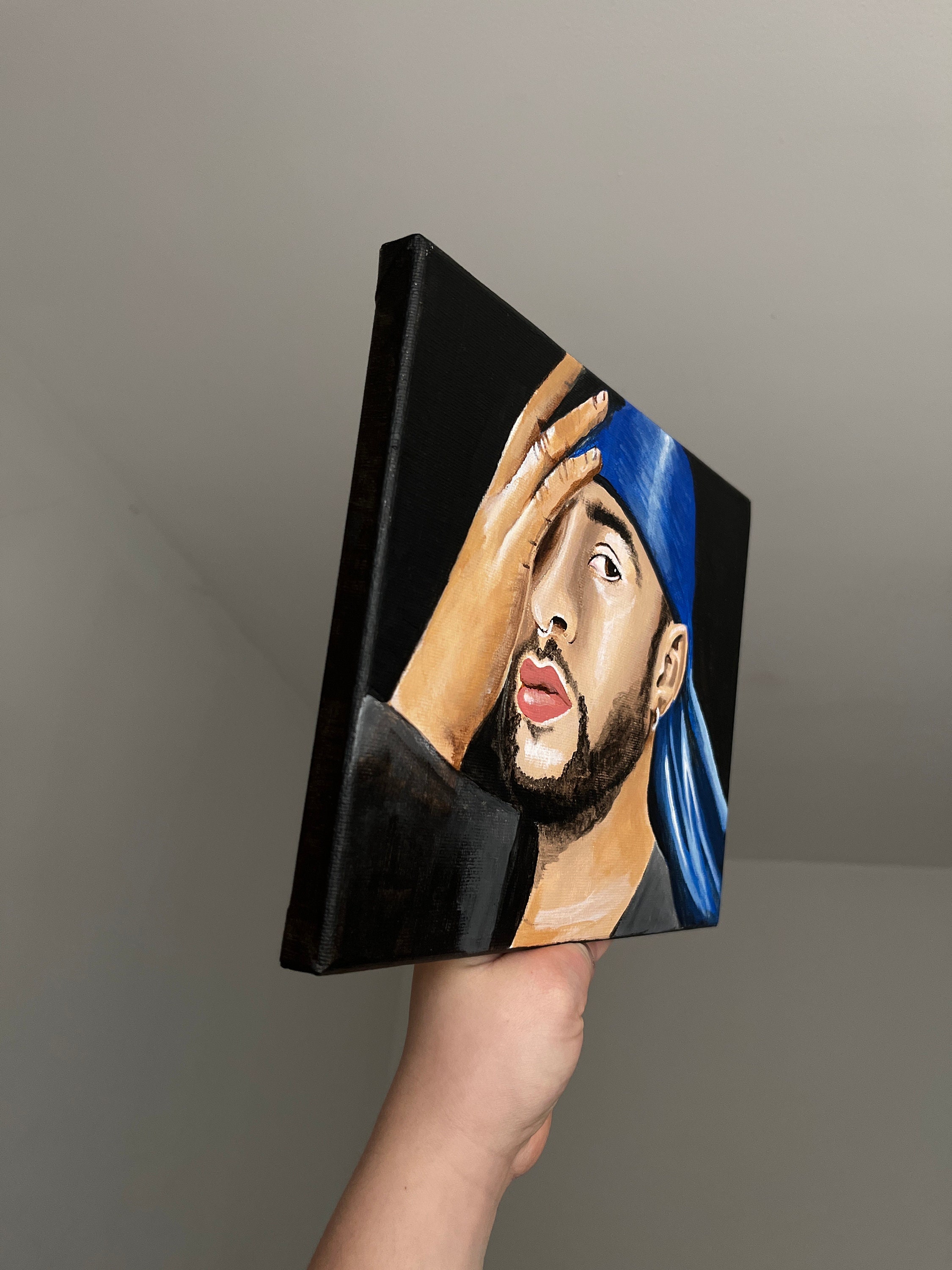 Bad Bunny Painting | Etsy